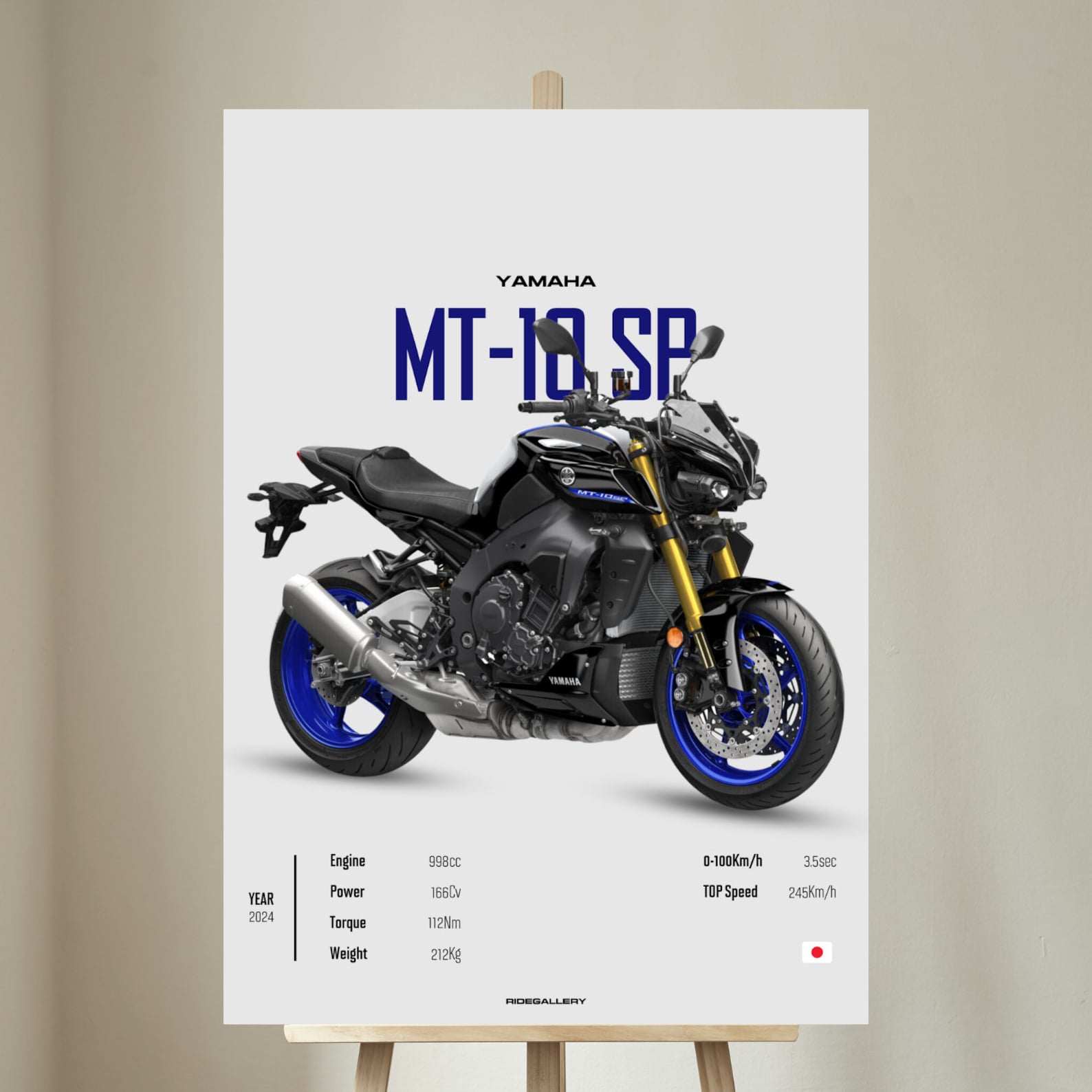 YAMAHA MT-10 SP 2024 Motorcycle Wall Deco Motor Line Art Gift for A ...