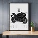 YAMAHA R7 2024 [black] - Motorcycle Wall Deco Motor Line Art for A ...