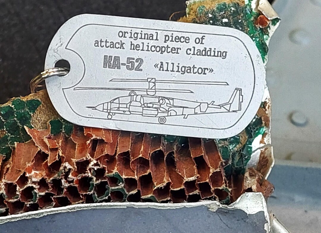Keychain From the Skin of KA52 Helicopter.keychain.keyring.helicopterka ...