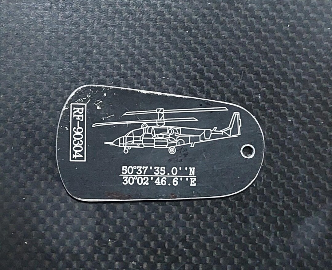 Keychain From the Skin of KA52 Helicopter.keychain.keyring.helicopterka ...