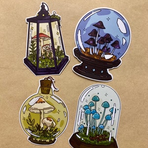 Mushroom Sticker Bundle: Witchcore Cottagecore Planner Stickers - Etsy