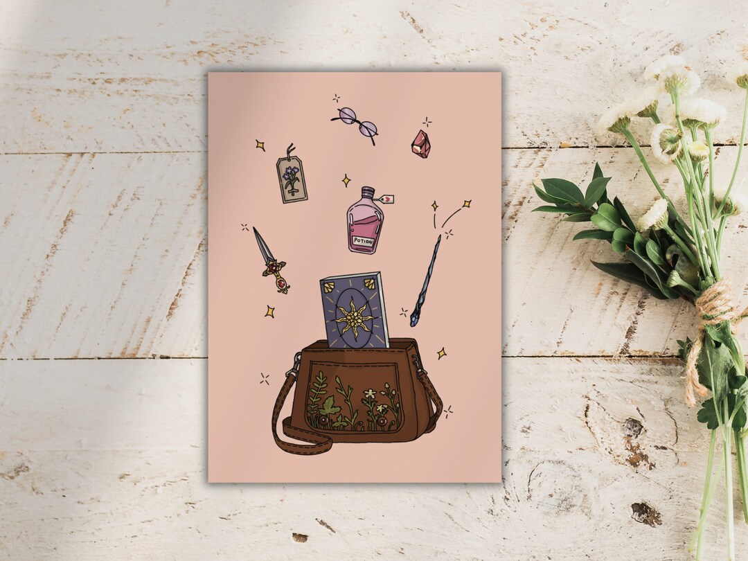 Bag of Magic Art Print | Magical Artifacts Art | Witchcraft Art ...