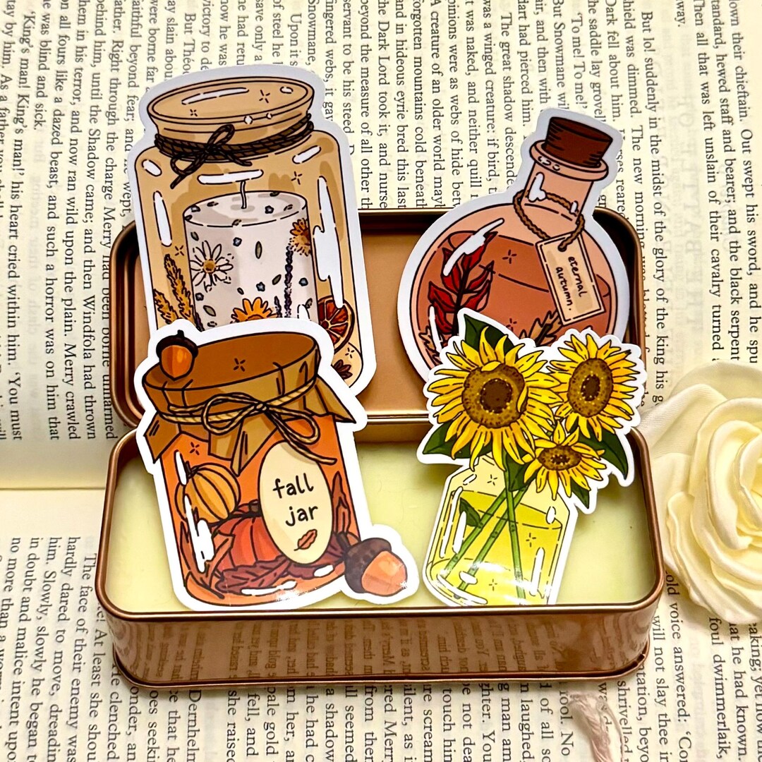 Autumn Cottagecore Sticker Pack 4pc | Witchy Stickers | Fall Stickers ...