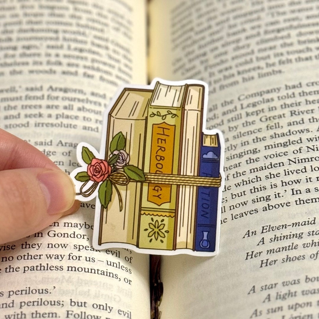 Magic Book Stack Sticker: Witchcore Herbology, Glossy - Etsy