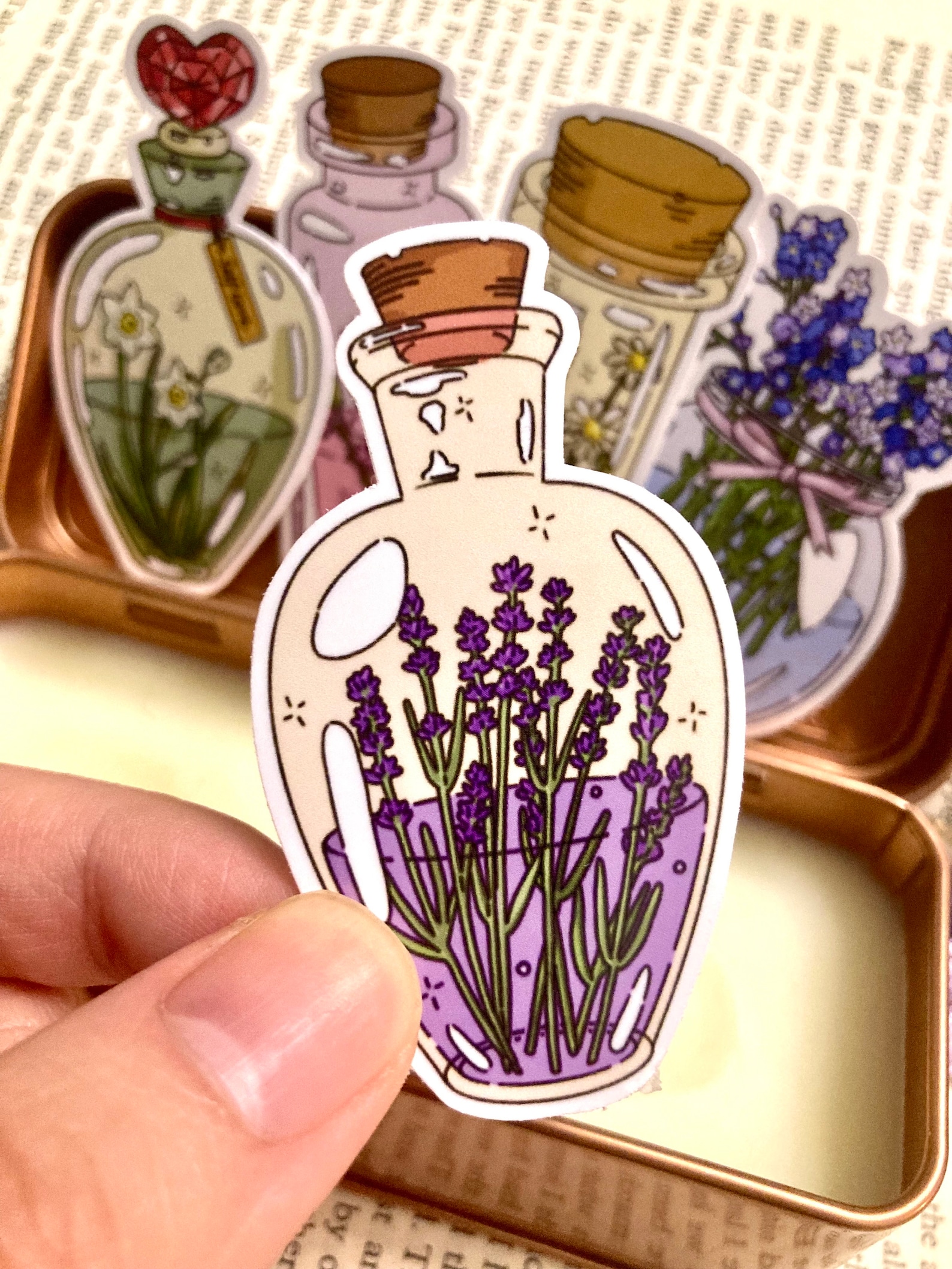 Flower Potion Sticker Pack: Cottagecore Planner Stickers - Etsy
