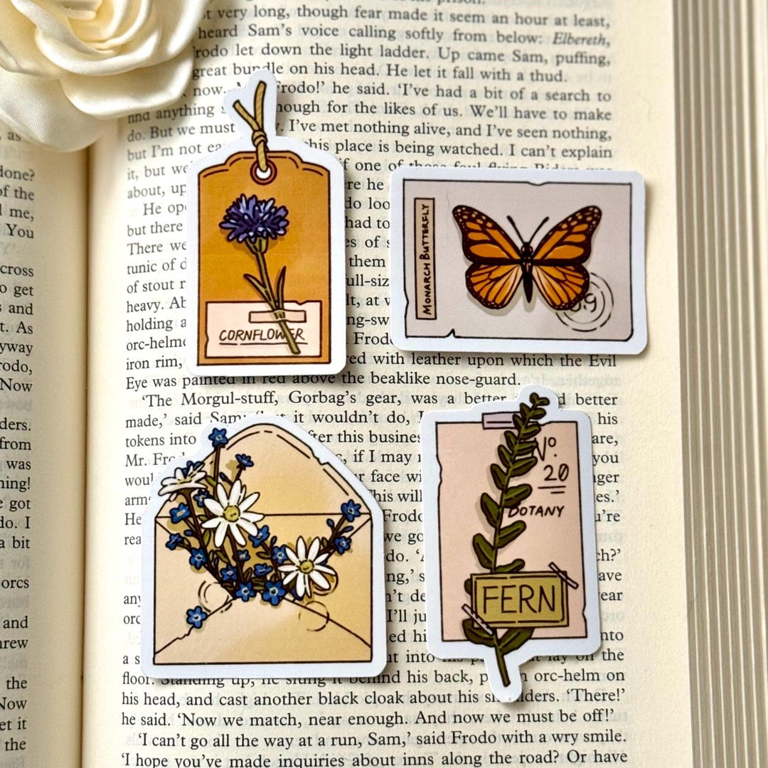 Forestcore Aesthetic Sticker Pack | 4pc Plant Sticker Pack | Witchcore ...