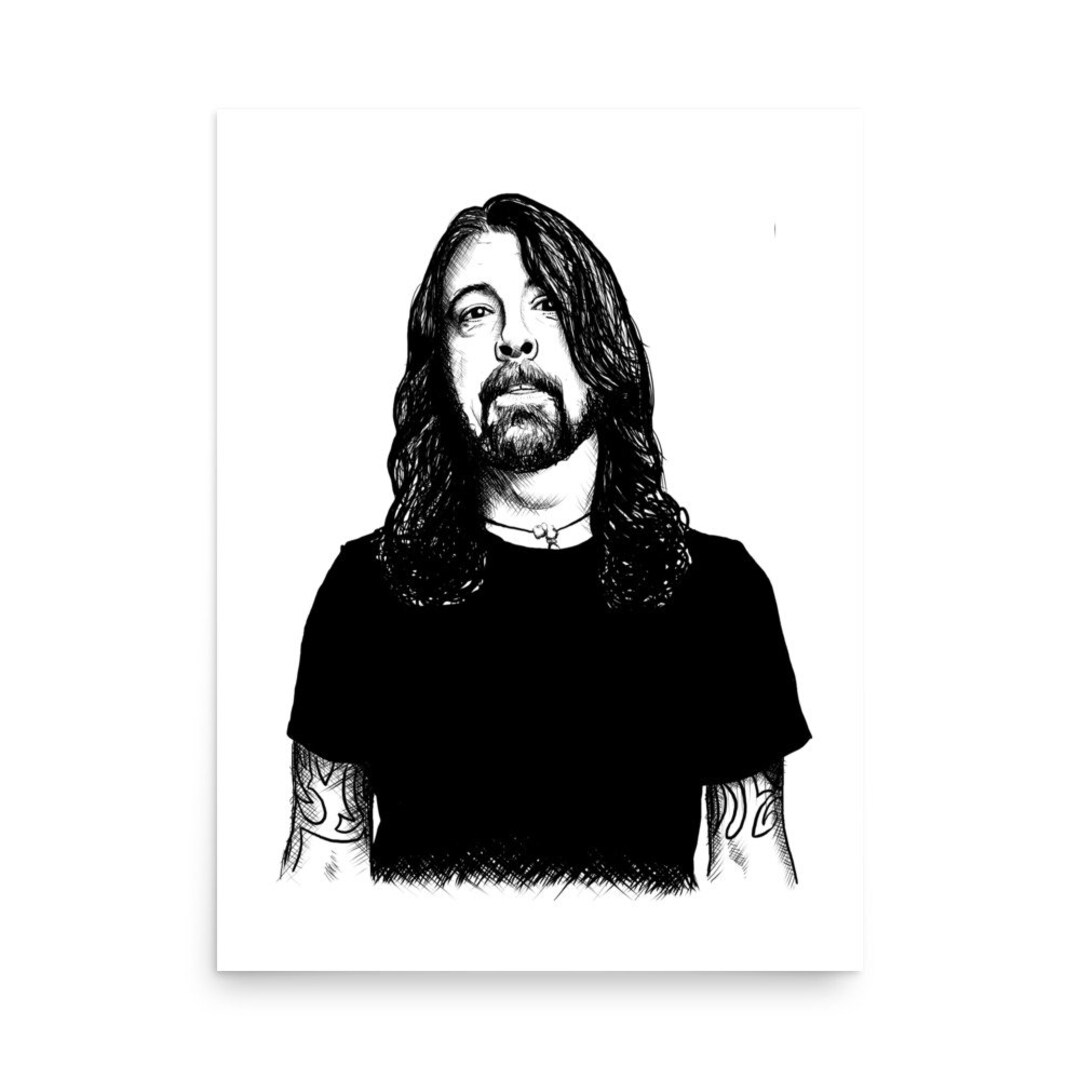 Dave Grohl Mono Pop Art Sketch Drawing Premium Giclée Poster - Etsy