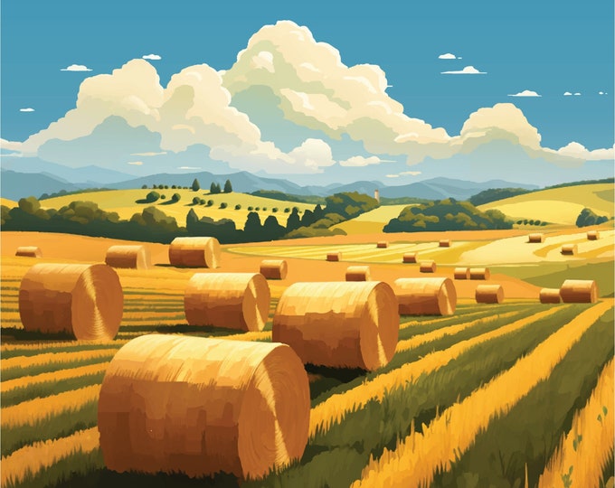 Catan Inspired Hay Field Poster - Etsy