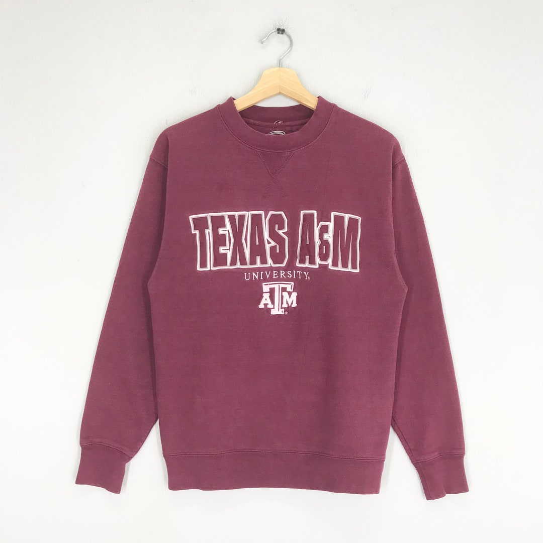 Vintage Texas A&M University Maroon Sweatshirt Small Texas University ...
