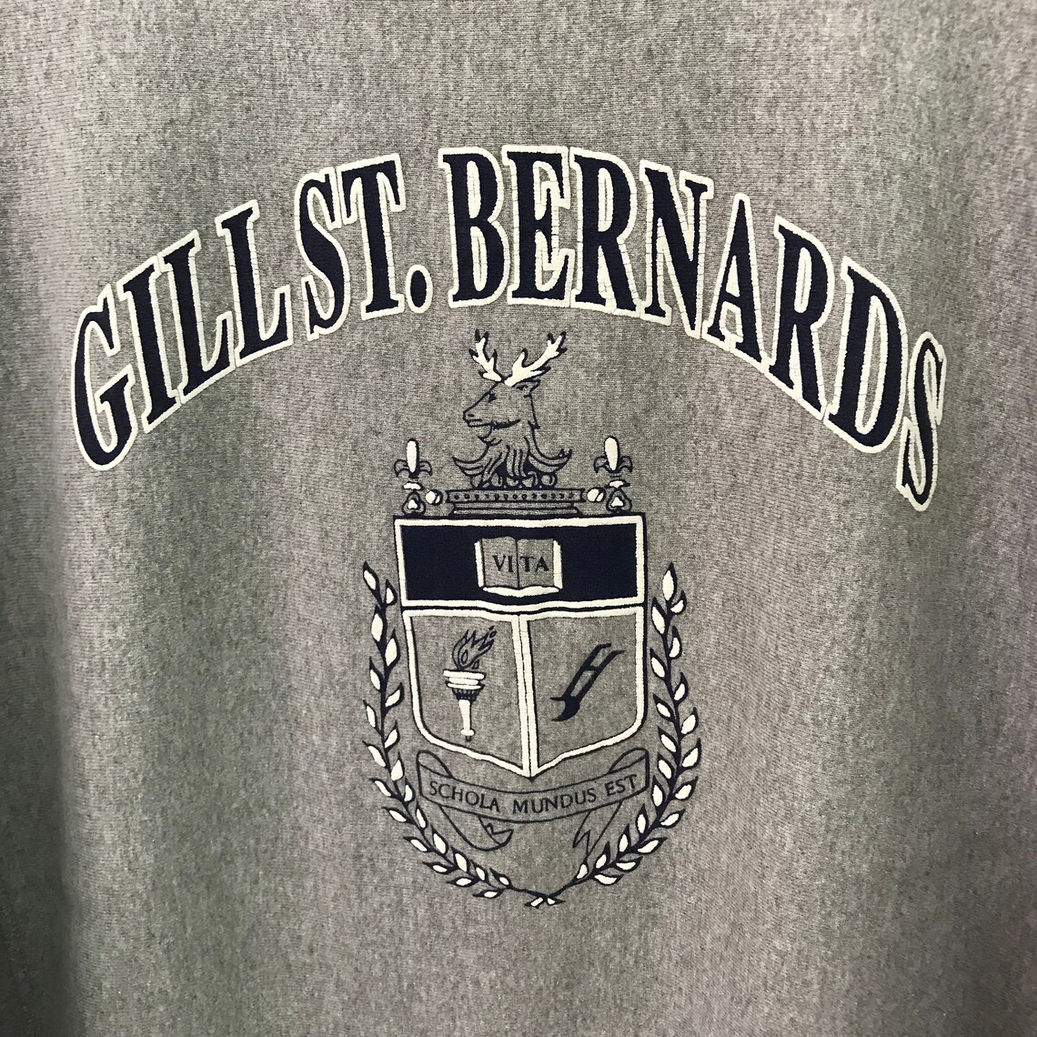 Vintage Gill St. Bernards School Gray Sweatshirt Large Gill St Bernards ...