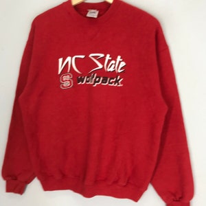 Vintage Nc State Wolfpack Football Ncaa Sweatshirt Medium North ...