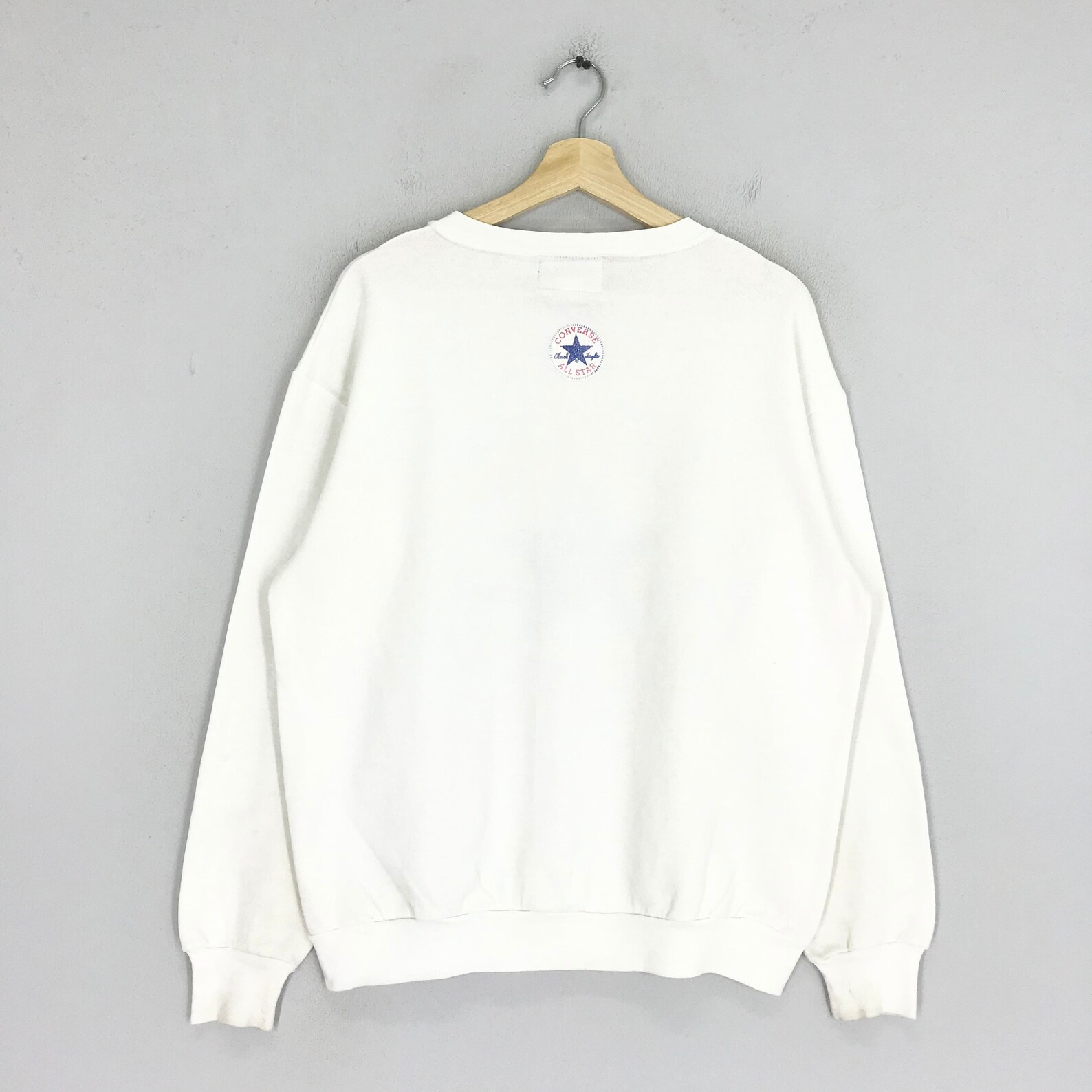 Vintage 90's Converse All Star White Sweatshirt Large Converse All Star ...