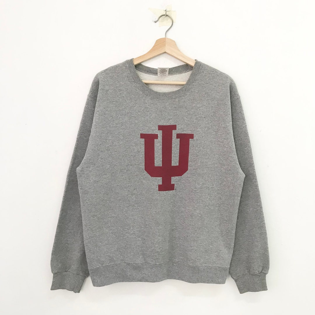 Vintage Indiana University Gray Sweatshirt Medium Indiana Hoosiers ...