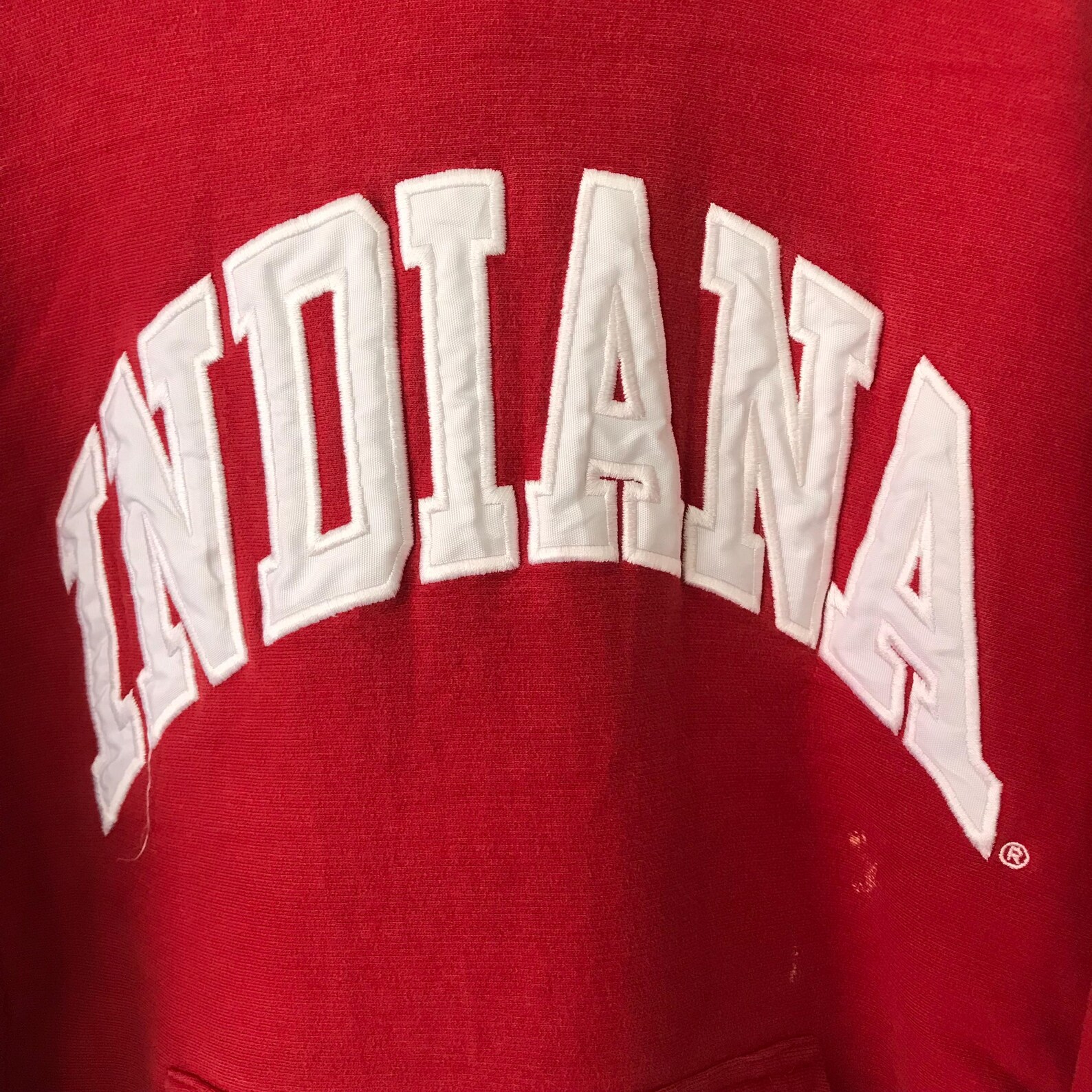 Vintage Indiana Red Sweater Small Indiana Spell Out Big Logo Hoodie ...