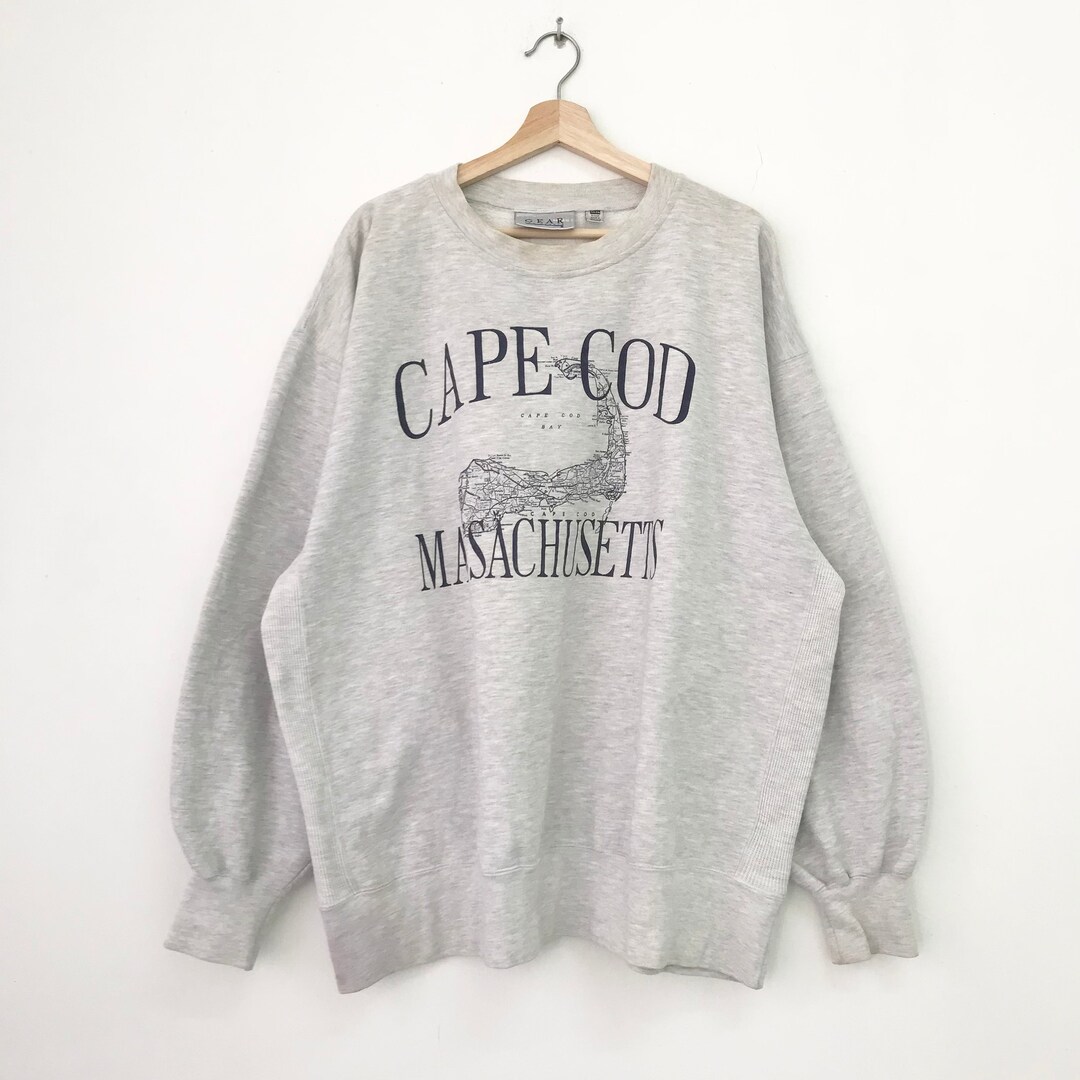 Vintage 90s Cape Cod Massachusetts Gray Sweatshirt Baggy Cape Cod ...