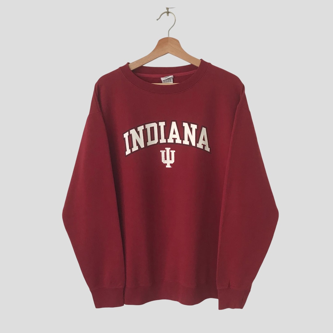 Vintage Indiana University Red Sweatshirt Large Indiana University ...