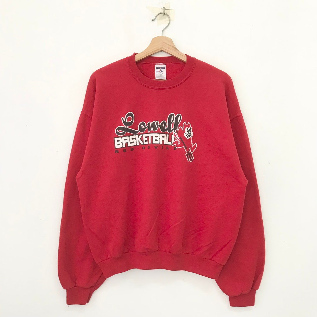 Vintage Lowell Red Devils Red Sweatshirt Large Lowell Red Devils ...