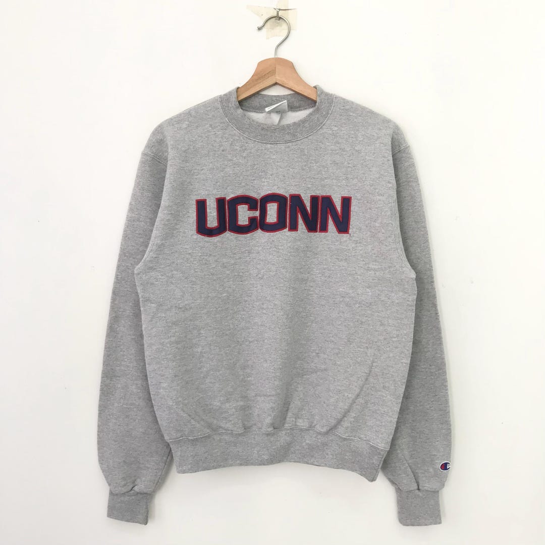 Vintage University of Connecticut Ncaa Gray Sweatshirt Small Uconn ...