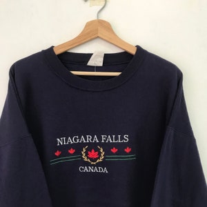 Vintage Niagara Falls Canada Blue Sweatshirt Large Niagara Falls Spell ...