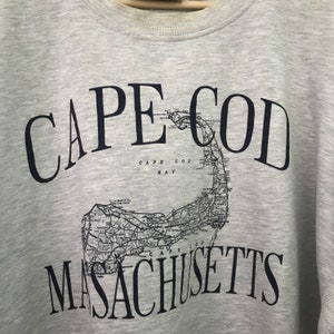 Vintage 90s Cape Cod Massachusetts Gray Sweatshirt Baggy Cape Cod ...