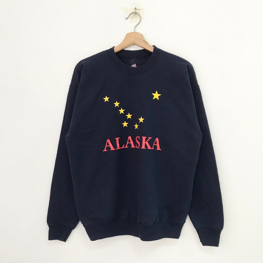 Alaska US State Blue Sweatshirt Medium Alaska Western Ocean United ...