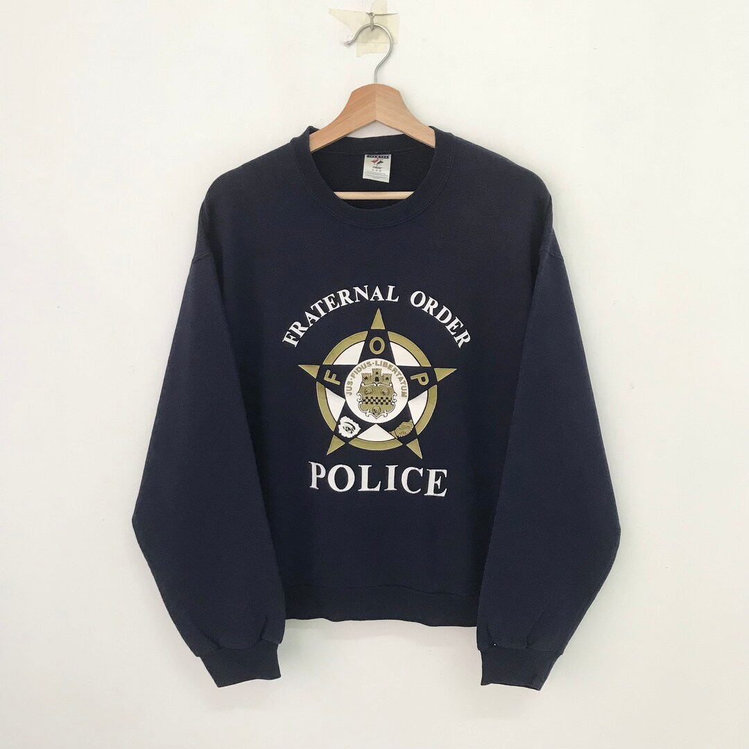 Vintage the Fraternal Order of Police Blue Sweatshirt Medium Fraternal ...