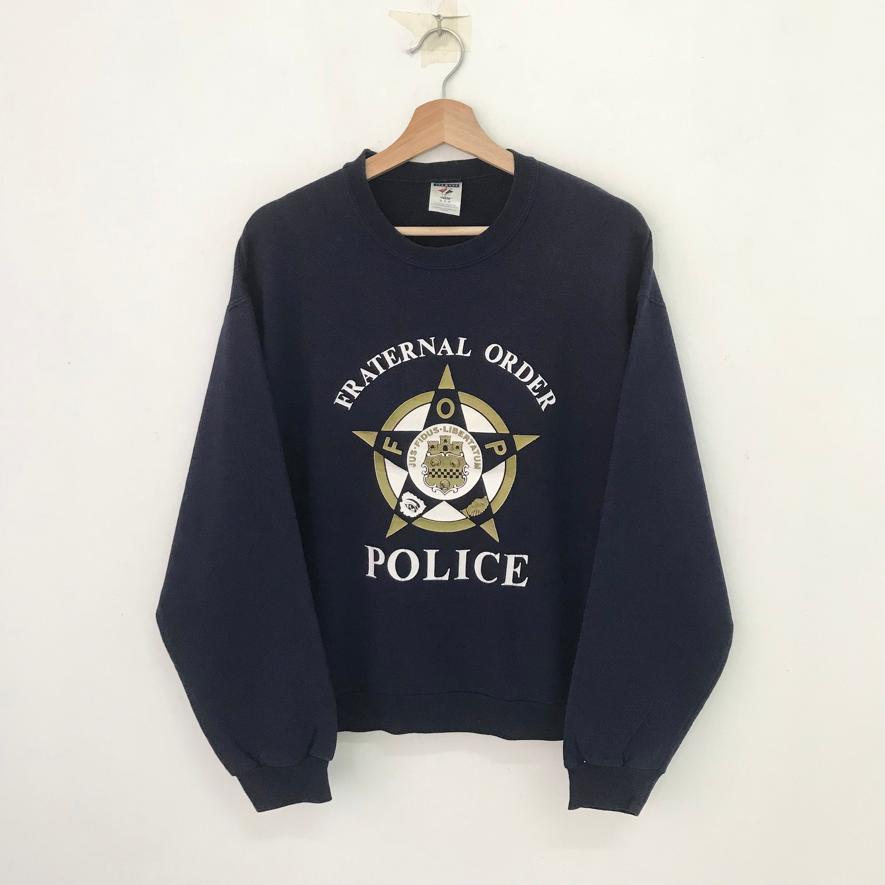 Vintage the Fraternal Order of Police Blue Sweatshirt Medium Fraternal ...