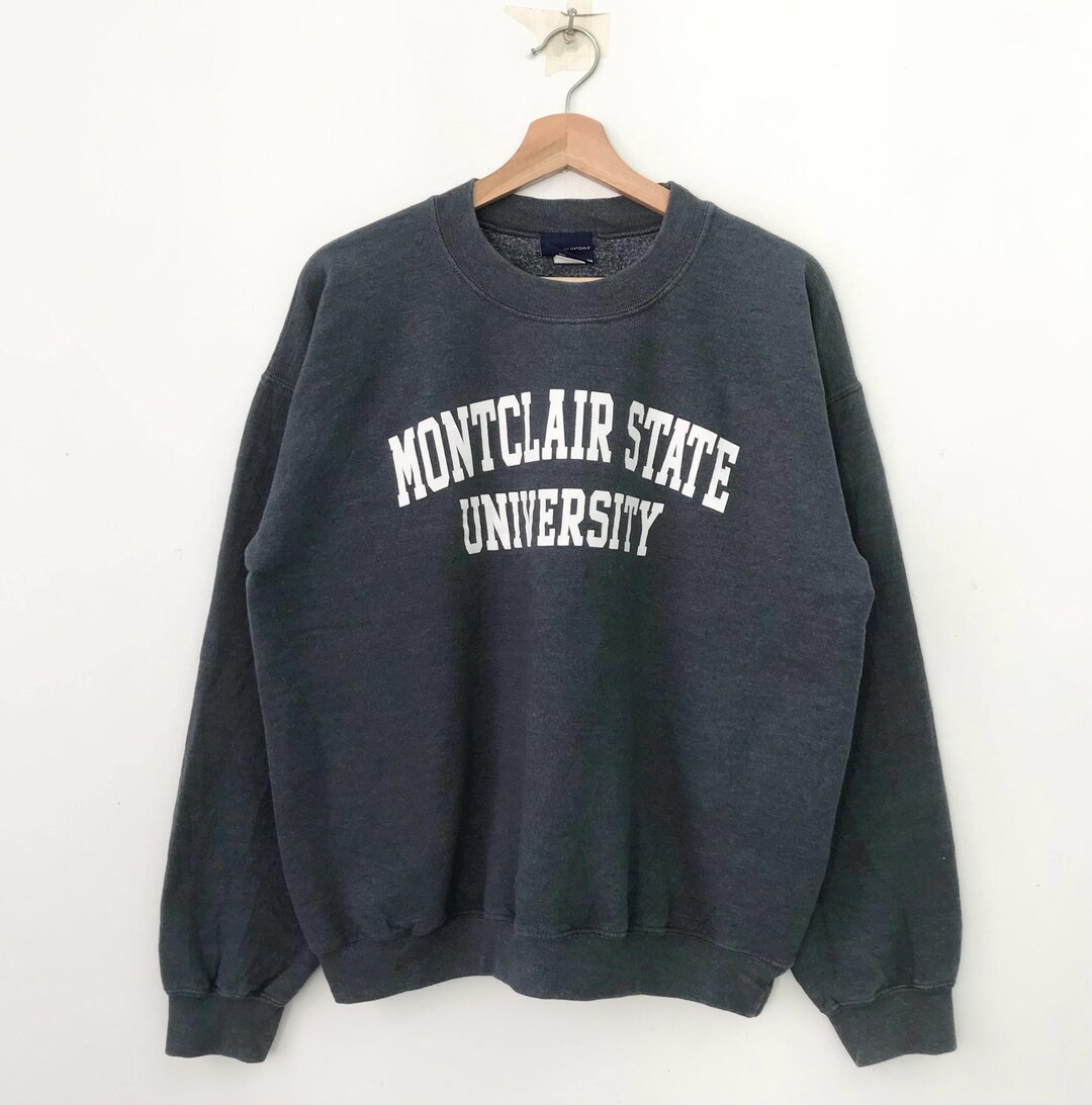 Vintage Montclair State University Grey Sweatshirt Medium Montclair ...