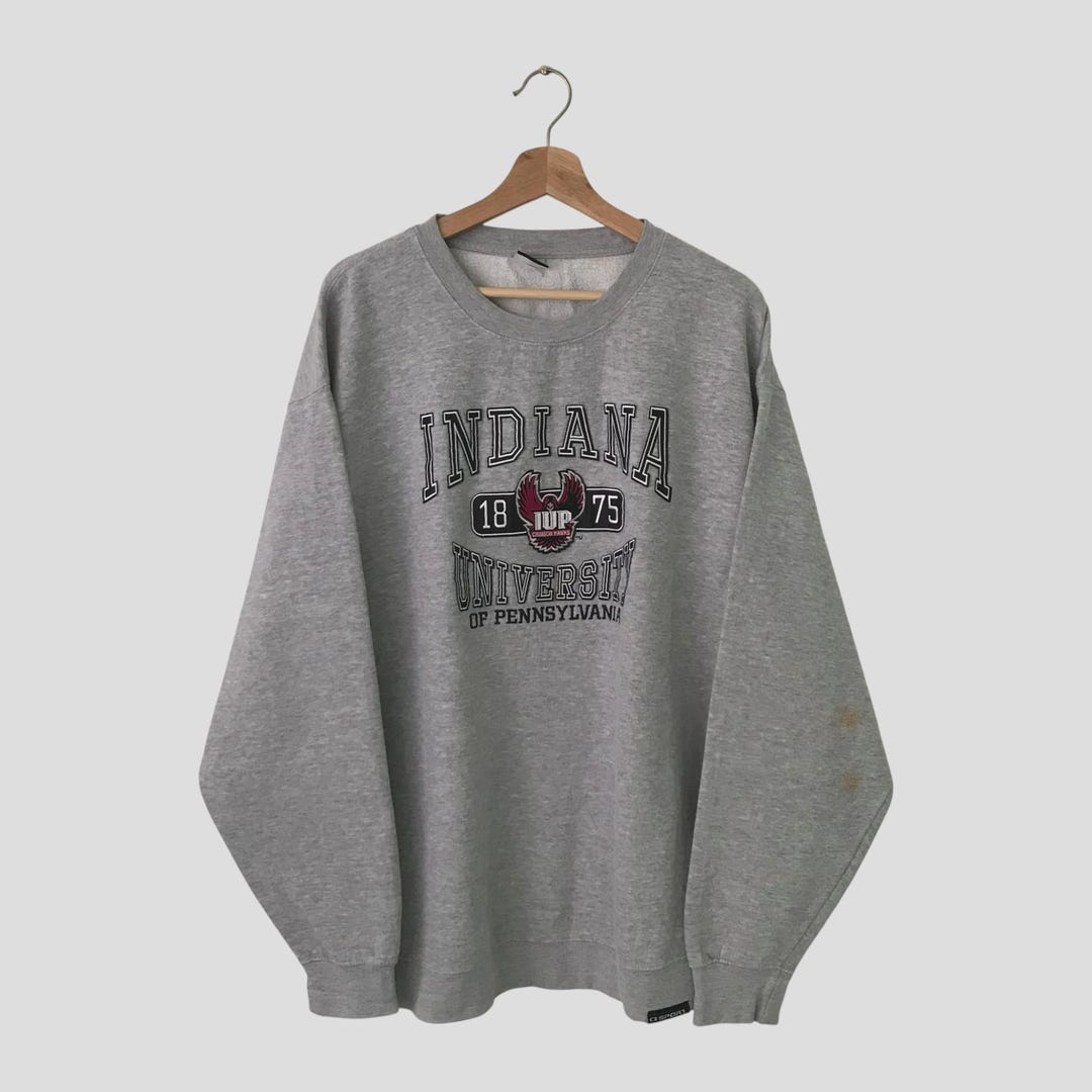 Vintage Indiana University of Pennsylvania Ncaa Grey Sweatshirt 2xlarge ...