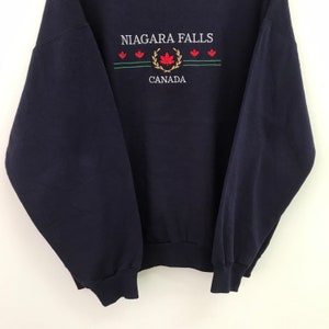Vintage Niagara Falls Canada Blue Sweatshirt Large Niagara Falls Spell ...