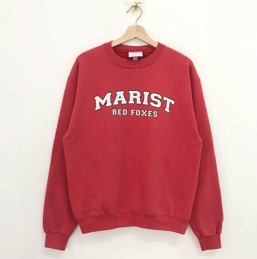 Vintage Marist University Ncaa Red Sweatshirt Medium Marist Red Foxes Spell Out Sweater Marist ...