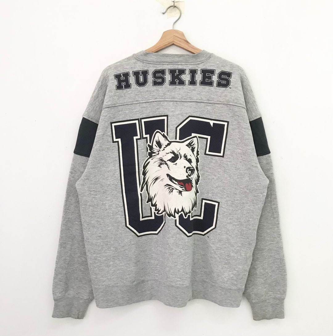 Vintage 90's University of Connecticut Ncaa Gray Sweatshirt Xlarge ...