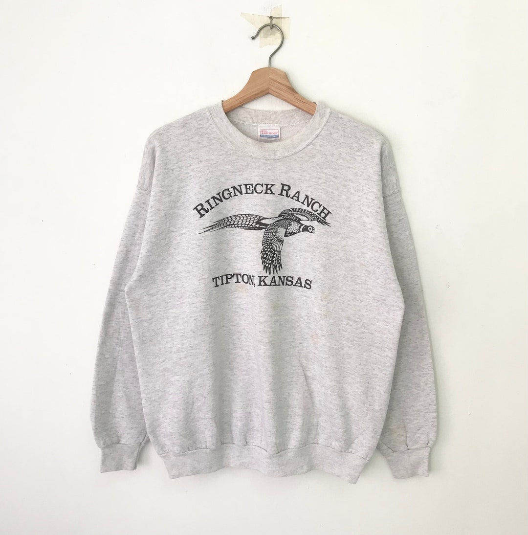 Vintage Ringneck Ranch Gray Sweatshirt Large Ringneck Ranch Tipton ...