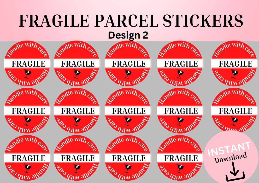 Fragile PDF, Fragile Mail Packaging Stickers, Fragile Sticker, Fragile ...
