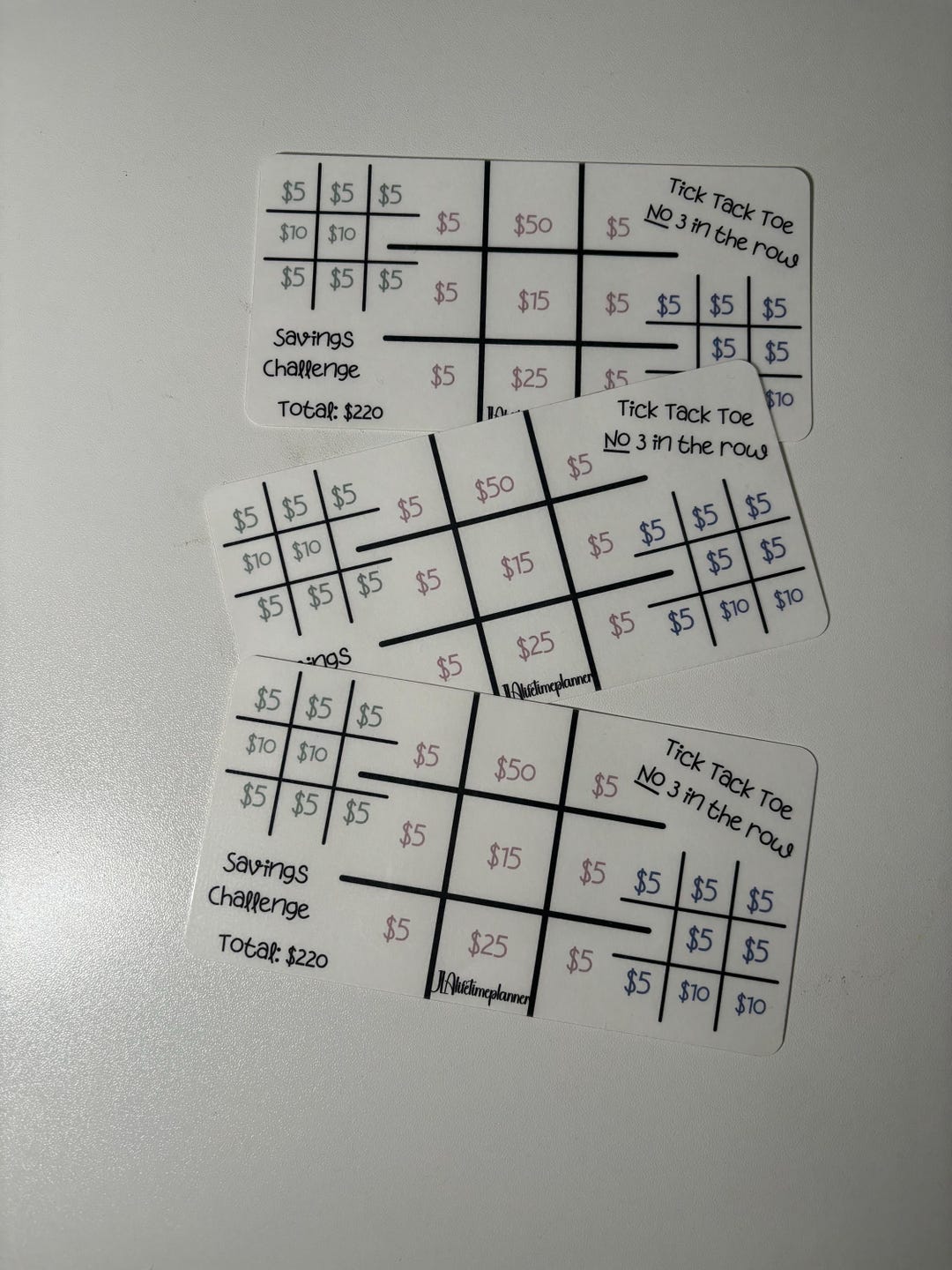 Tick Tack Toe No 3 in the Row Savings Challenge - Etsy