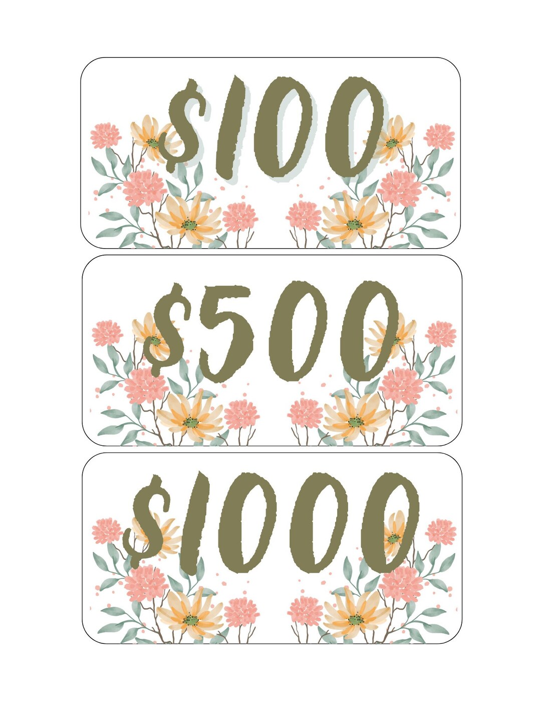 Money Placeholder Printable for A6 Budget Binders Printable Placeholder ...