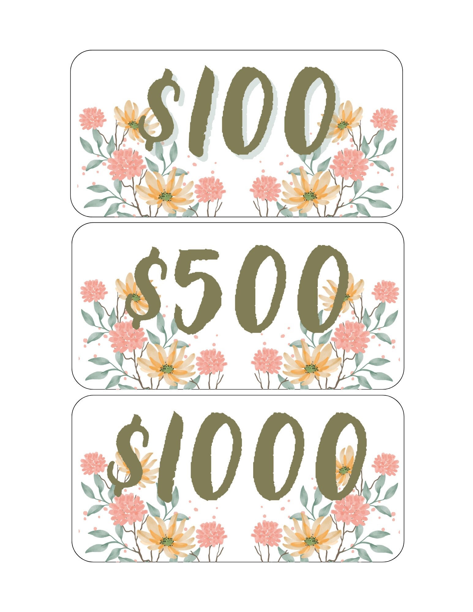 Money Placeholder Printable for A6 Budget Binders Printable Placeholder ...