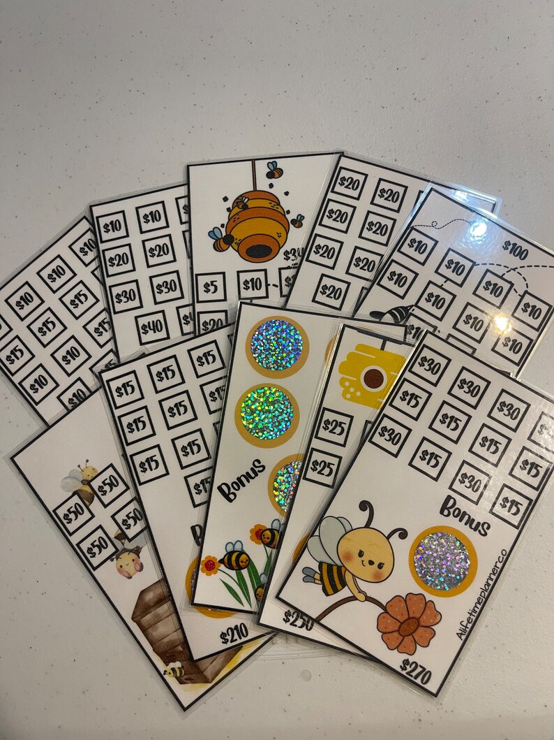 Cute Bee Themed Savings Challenge Savings Challenge Bundle, Cash ...