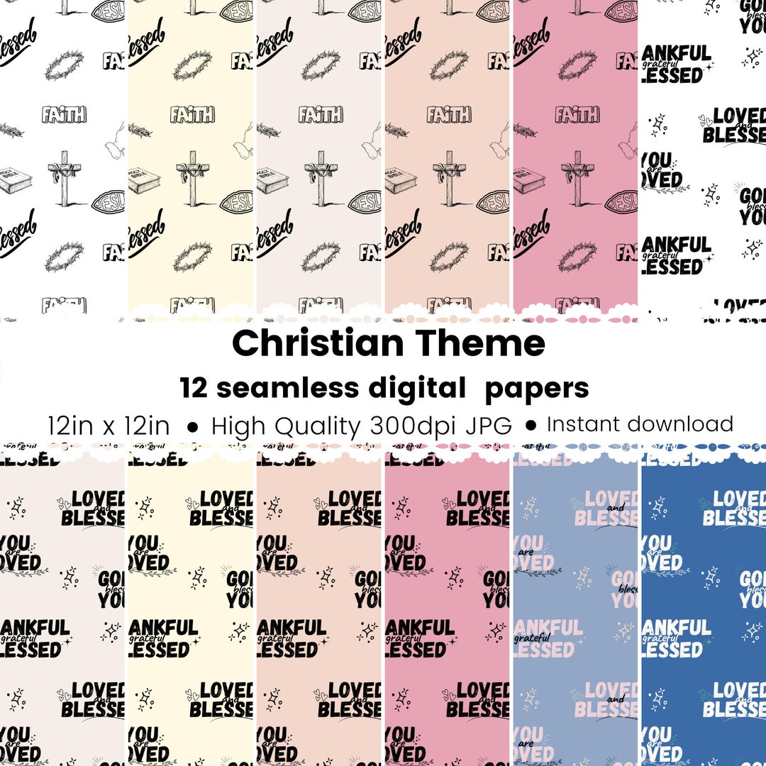 Christian Bible Digital Paper Bible Background Seamless Digital Paper ...