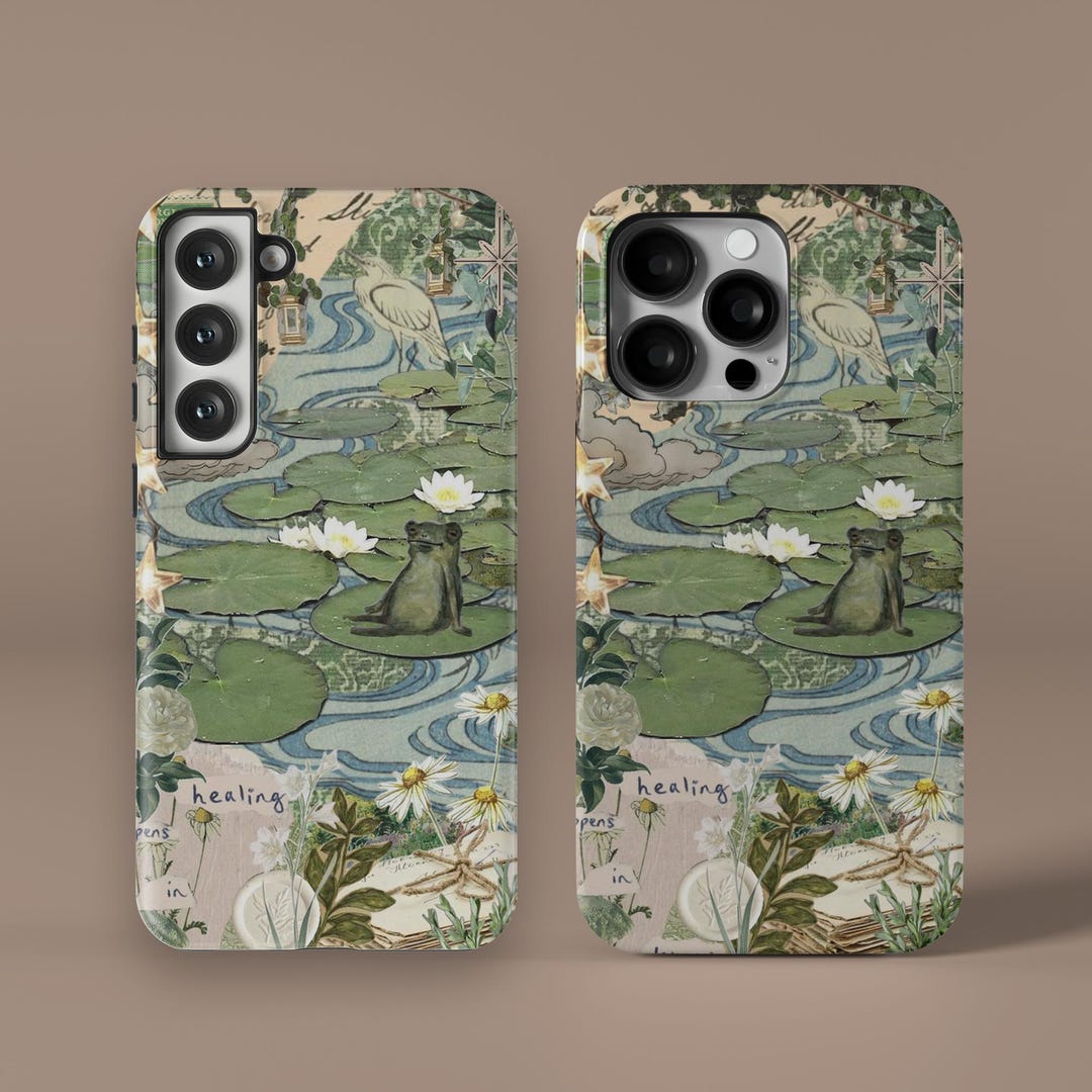 Vintage Frog Pond Collage Magsafe Phone Case iPhone 15 14 13 12 11 X XR ...
