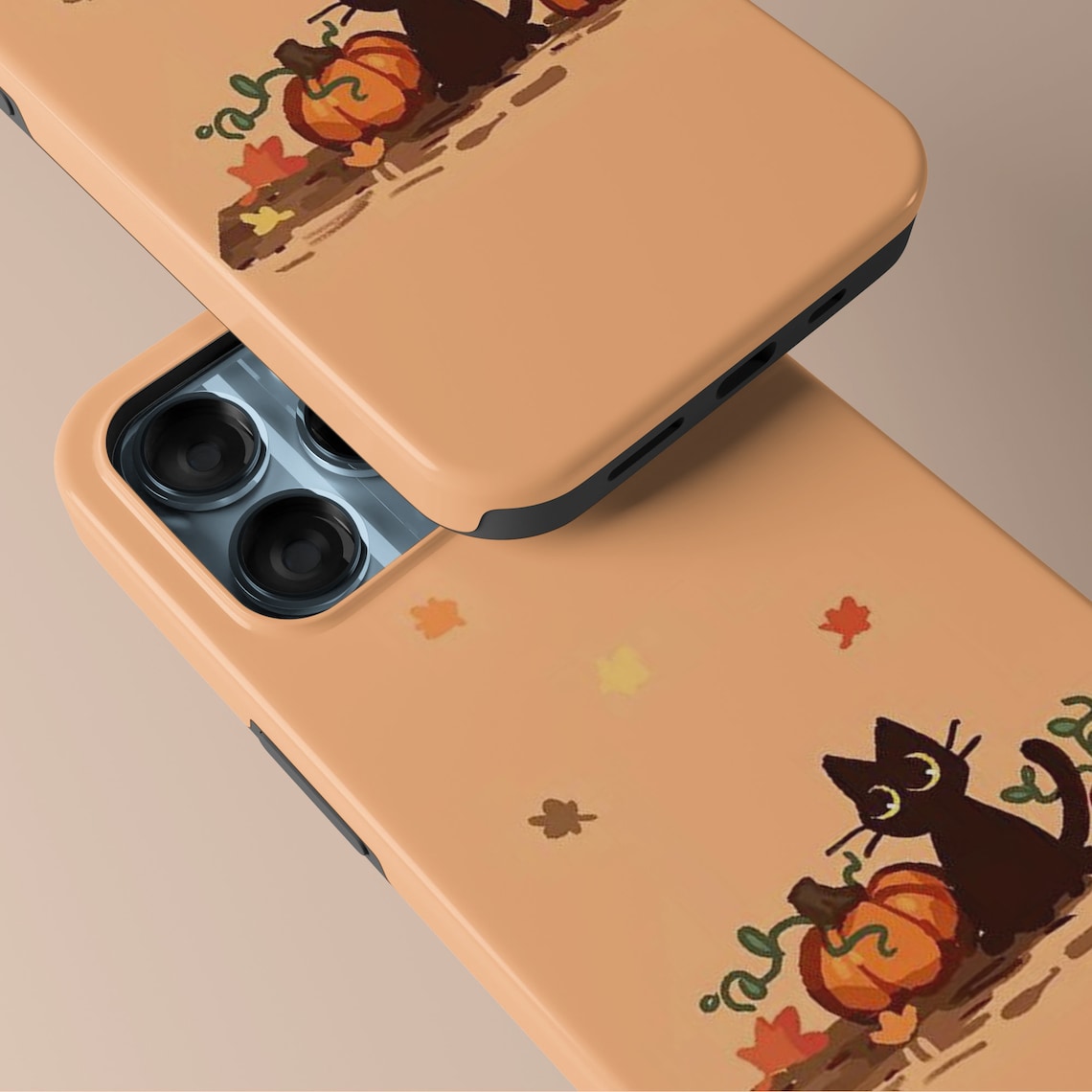 The Spirit Guarding the Pumpkin Protective Phone Case iPhone 14 13 12 ...