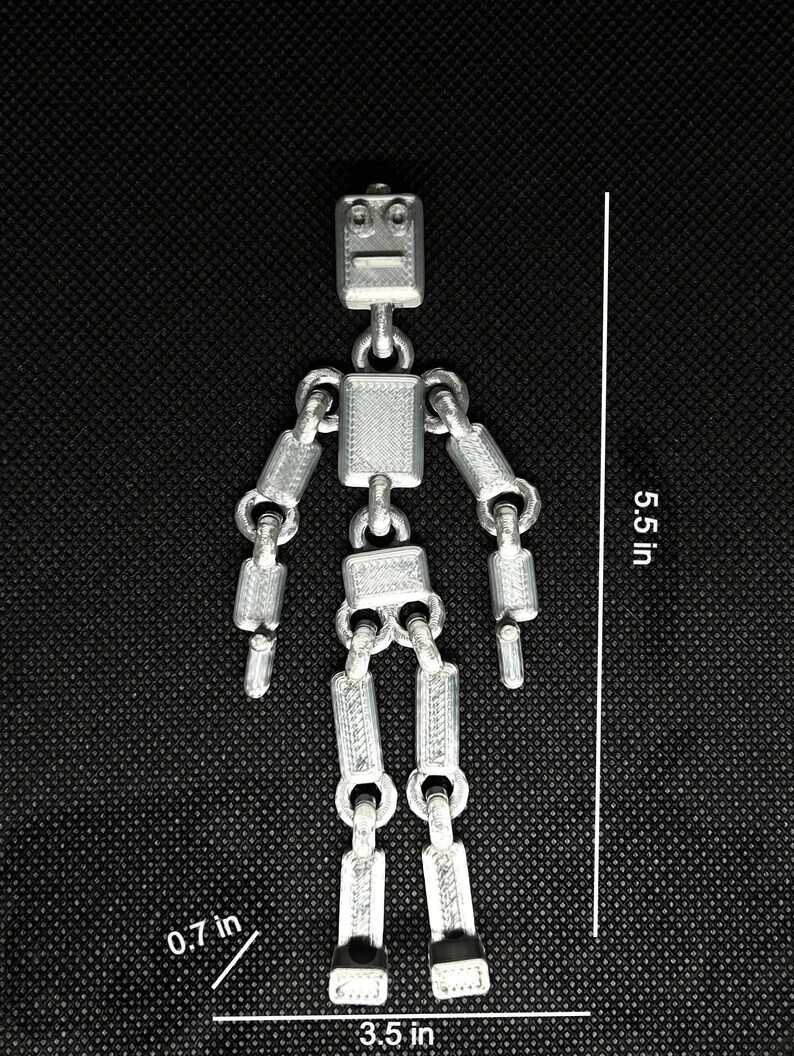 Articulated Robot 3D Printed Ragdoll Flexi Toy for ADHD, Stress Relief ...