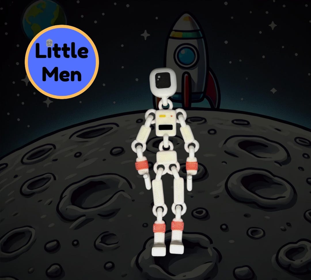 Articulated Astronaut 3D Printed Ragdoll Flexi Toy for ADHD, Stress ...