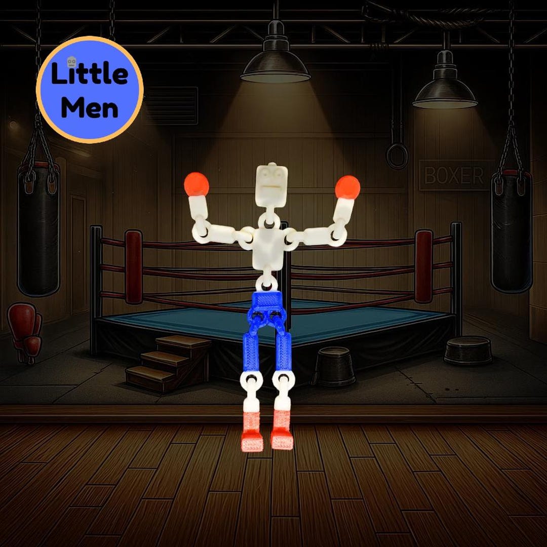 Articulated Boxer 3D Printed Ragdoll Flexi Toy for ADHD, Stress Relief ...
