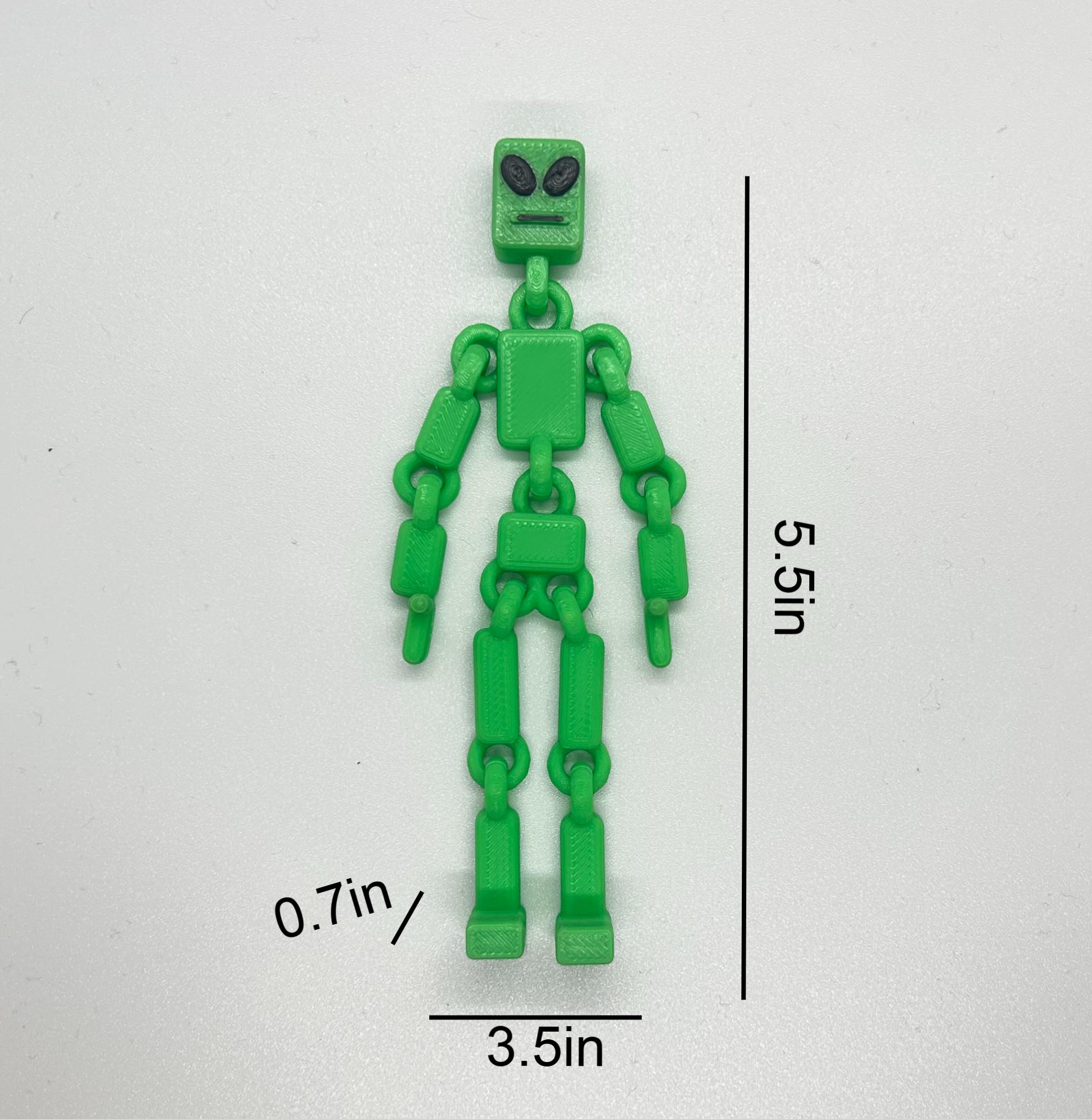 3D Printed Articulated Alien Fidget Toy Ragdoll Sensory Gift for Kids ...
