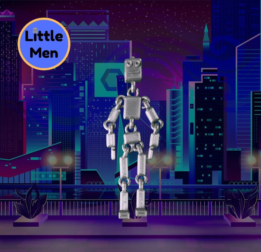 Articulated Robot 3D Printed Ragdoll Flexi Toy for ADHD, Stress Relief ...