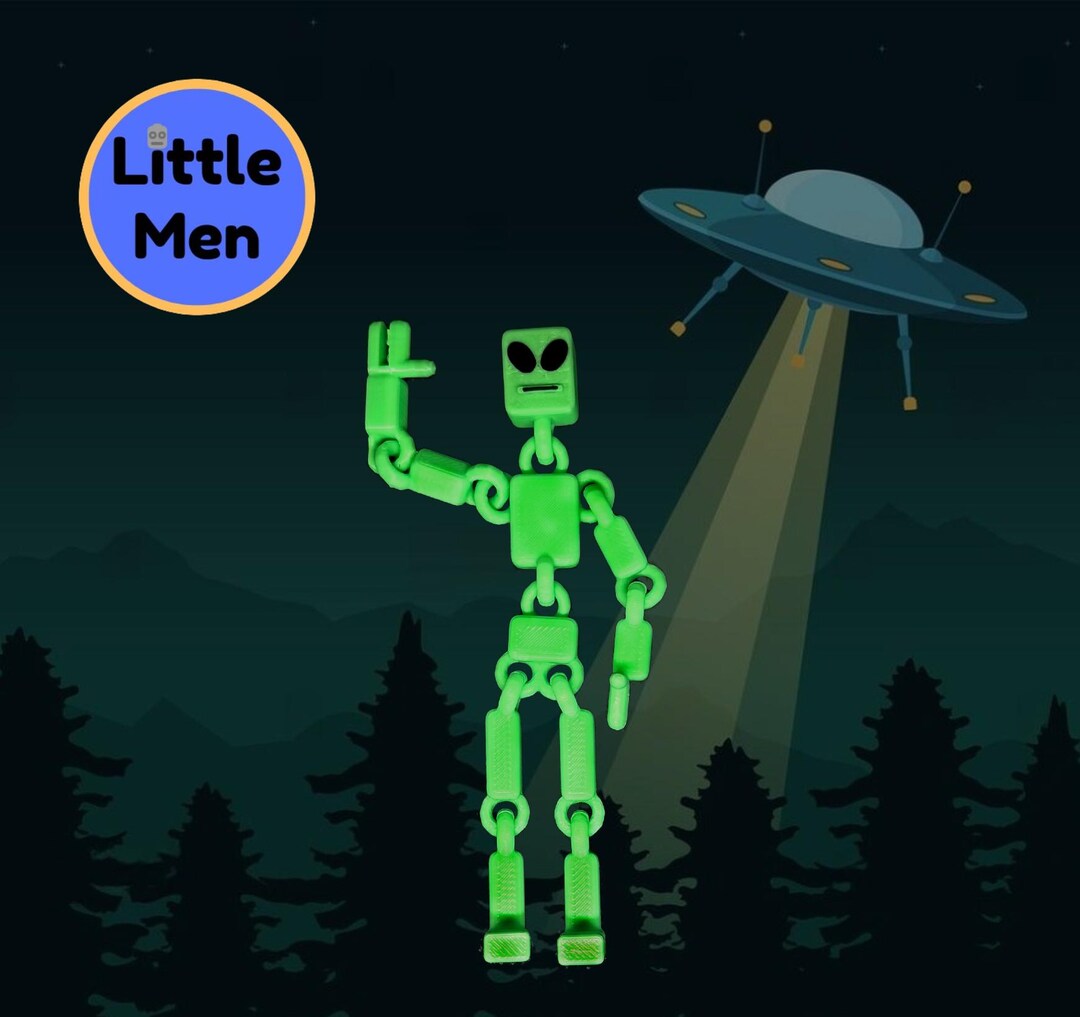 Articulated Alien 3D Printed Ragdoll Flexi Toy for ADHD, Stress Relief ...