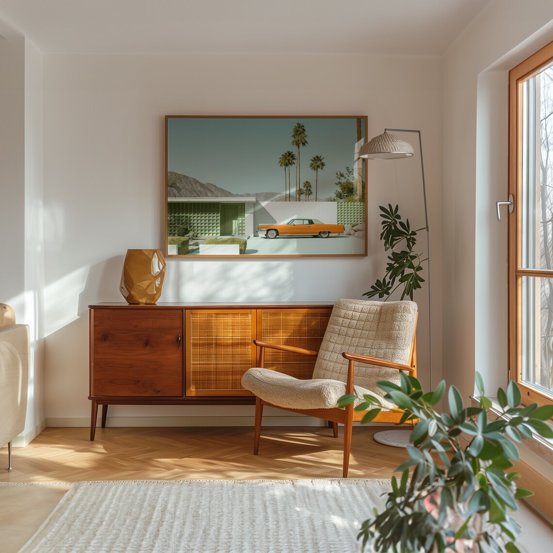 Arte de parede imprimível de Palm Springs, impressão de arquitetura ...