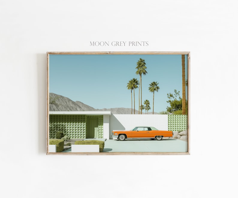 Arte de parede imprimível de Palm Springs, impressão de arquitetura ...