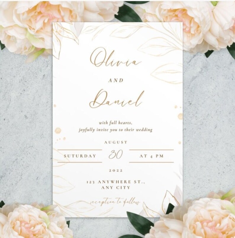 Elegant Wedding Invitation - Etsy